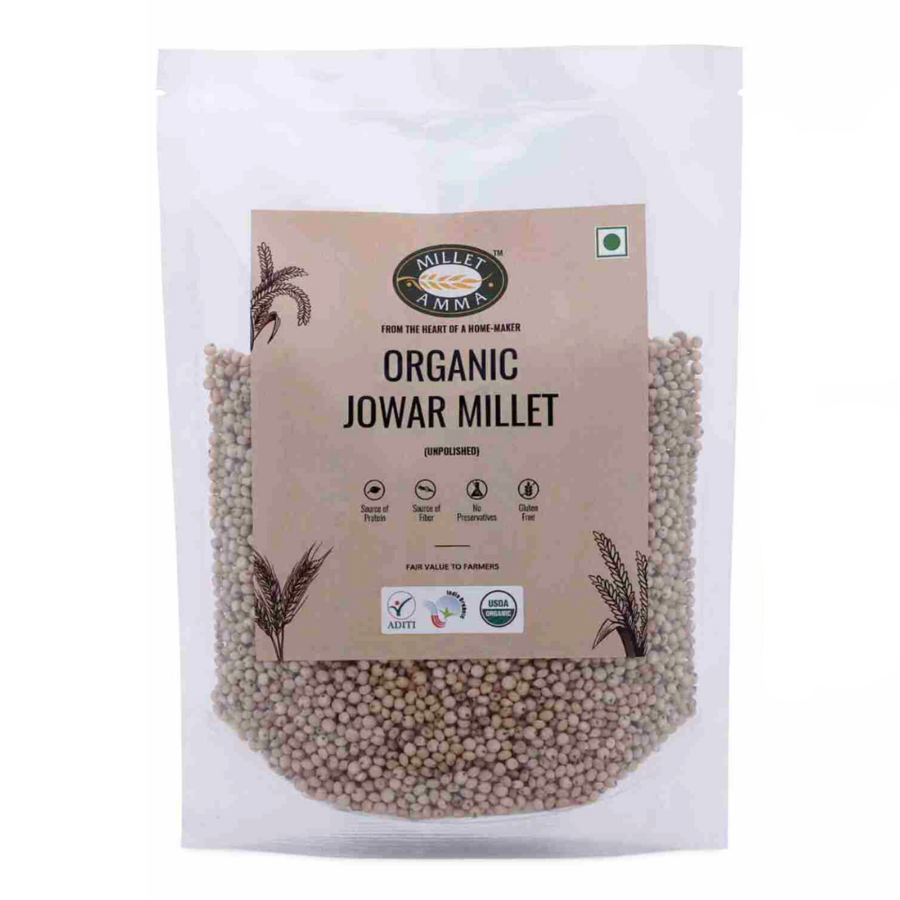 Jowar Millet Grain Organic 500gm | Organi Jower Millet - Millet Amma