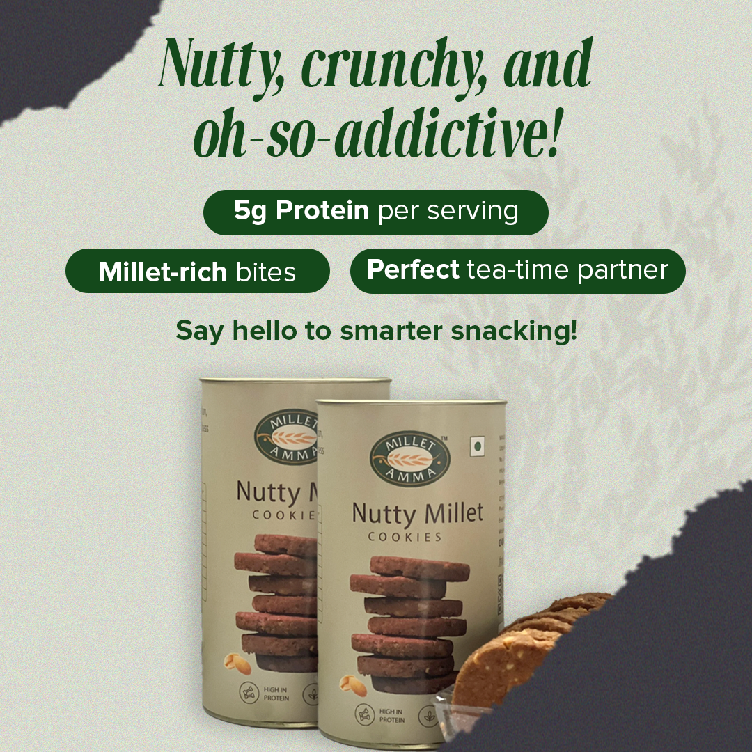 Nutty Millet Cookies - 135 grams – Millet Amma
