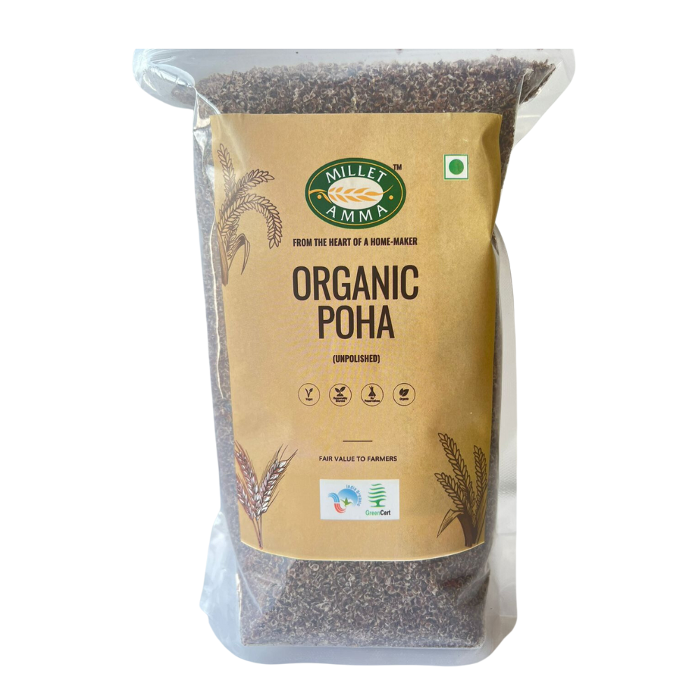 Ragi Millet Poha Flakes Organic 500 gms – Millet Amma
