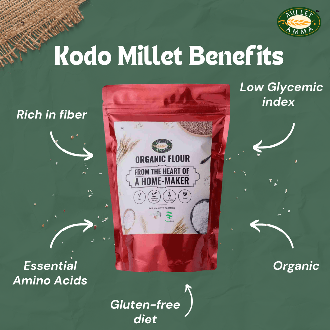 Kodo Flour Organic 500gm | Organic Flours and Rava – Millet Amma