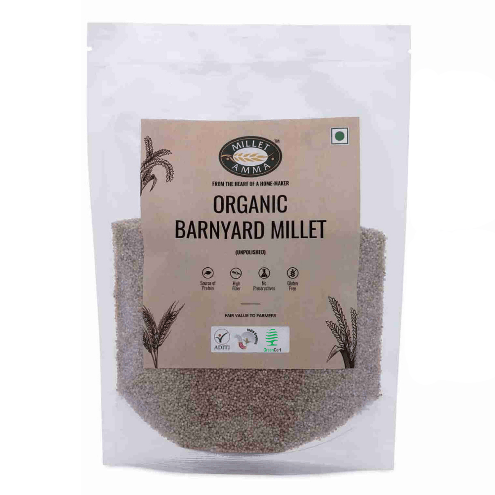 Barnyard Millet Grains Organic 500gm | Barnyard Millet - Millet Amma